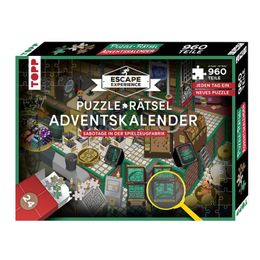 Puzzle-Rätsel-Adventskalender - Sabotage in der Spielzeugfabrik. 24 Puzzles mit insgesamt 960 Teilen