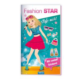 Trötsch Trötsch Malbuch Stickermalbuch Fashion-Star Popstar