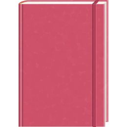 Anaconda Notizbuch/Notebook/Blank Book, punktiert, textiles Gummiband, pink, Hardcover (A5), 120g/m² Papier