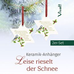 2er-Set Stern-Anhänger »Leise rieselt der Schnee«