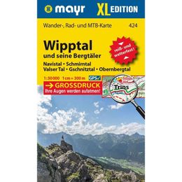 Mayr Wanderkarte Wipptal und seine Bergtäler 1:30.000, Karte (im Sinne von Landkarte)