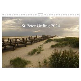 St. Peter Ording 2024 (Wandkalender 2024 DIN A4 quer), Calvendo Monatskalender