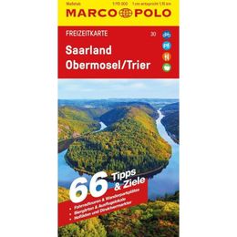MARCO POLO Freizeitkarte 30 Saarland, Obermosel, Trier 1:115.000, Karte (im Sinne von Landkarte)
