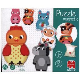 Jumbo GOULA Magnetisches Holzpuzzle Bauernhof