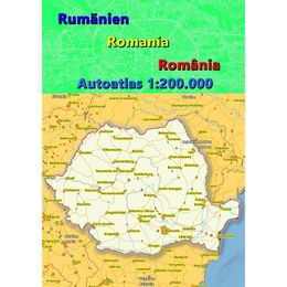 tredition Rumänien Autoatlas, Straßenatlas 2023/2024 1:200.000 (România) - M&M Baciu, Kartoniert (TB)