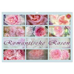 Romantische Rosen (Wandkalender 2024 DIN A3 quer), Calvendo Monatskalender