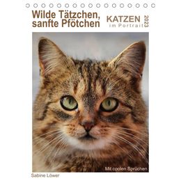 Calvendo Wilde Tätzchen, sanfte Pfötchen (Tischkalender 2023 DIN A5 hoch)