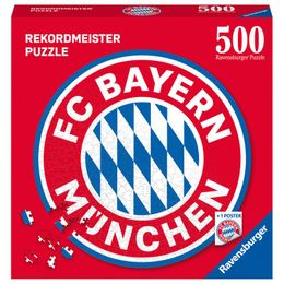 RAVENSBURGER VERLAG Ravensburger Puzzle 17452 - FC Bayern Logo - 500 Teile FC Bayern München Rundpuzzle für Erwachsene und Kinder ab 14 Jahren