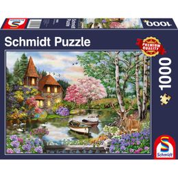 Schmidt Spiele Schmidt Puzzle 1000 - Haus am See (Puzzle)