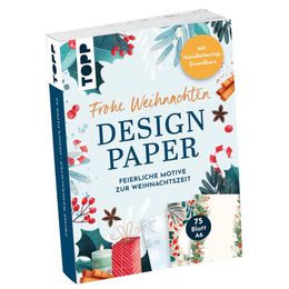 Design Paper A6 Frohe Weihnachten. Mit Handlettering-Grundkurs