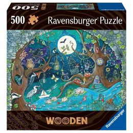 RAVENSBURGER VERLAG Ravensburger Puzzle 17516 - Fantasy Forest - 500 Teile Holzpuzzle für Kinder und Erwachsene ab 14 Jahren, mit stabilen, individuellen Puzzleteilen und