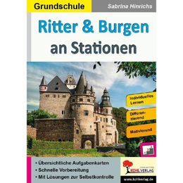 Stationenlernen / Ritter & Burgen an Stationen - Sabrina Hinrichs, Kartoniert (TB)