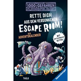 RAVENSBURGER VERLAG 1000 Gefahren: Der Adventskalender - Rette dich aus dem versunkenen Escape Room! - Thilo, Taschenbuch
