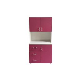 HTI-Living Kinderkleiderschrank Kinderzimmerschrank Pink Weiß (Stück