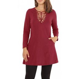 PUREWONDER Shirtkleid Langarm-Kleid A-Linien-Kleid dr9 Jersey