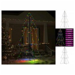 vidaXL Künstlicher Weihnachtsbaum Weihnachtsbaum Kegelform 300 LEDs Innen- und Außenbereich 120x220 cm