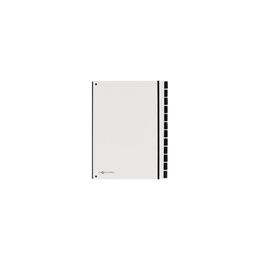 PAGNA Organisationsmappe Pultordner TREND DIN A4 blanko Karton Polypropylenfolie kaschiert weiß 12 Fächer