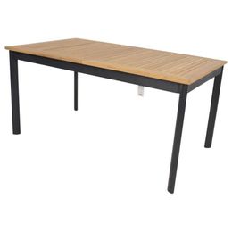 Lesli Living Gartentisch Tafel Gartentisch Ausziehtisch Monza anthrazit 152/210x89cm Teak