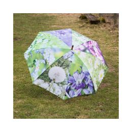 Antikas Windspiel Regenschirm mit farbenfrohem Blumenmotive