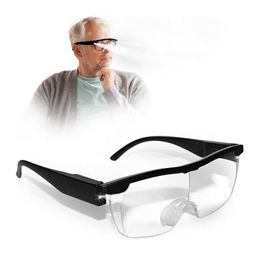 GelldG Lupenbrille Vergrößerungsbrille mit LED Licht Lupenbrille für Brillenträger