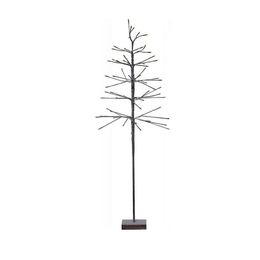 STAR TRADING Künstlicher Weihnachtsbaum LED-Baum SNOWFROST TREE 63 BS warmweiß/braun innen