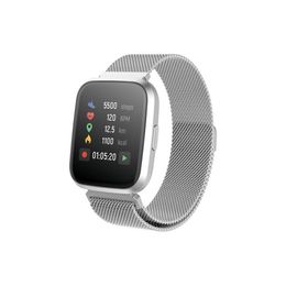 Forever Fitness-Tracker Forever Forevigo 2 Wasserdicht IP67 Smart Watch für Anrdoid iOS Silber