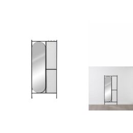 Bigbuy Garderobe Hattestativ Schwarz Eisen Spiegel 70 x 4 x 160