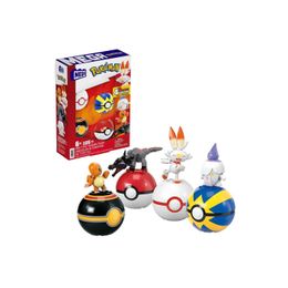 Mattel® Konstruktionsspielsteine MEGA Pokémon 4 Feuer-Typ Pokémon Sets