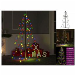 vidaXL Künstlicher Weihnachtsbaum Weihnachtskegelbaum 160 LEDs Indoor Outdoor 78x120 cm