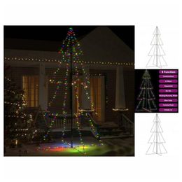 vidaXL Künstlicher Weihnachtsbaum Weihnachtsbaum Kegelform 360 LEDs Innen- und Außenbereich 143x250 cm