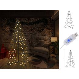 vidaXL Künstlicher Weihnachtsbaum Weihnachtskegelbaum 240 LEDs Innen und Außen 115 x 150 cm