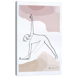 Posterlounge Leinwandbild Yoga In Art