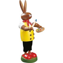 Richard Glaesser Osterhase Maler mit Pinsel und Farbpalette (20cm)