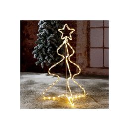 GartenHero Künstlicher Weihnachtsbaum 80 LED Weihnachtsbaum IP44 Stern Tannenbaum Weihnachtsbeleuchtung