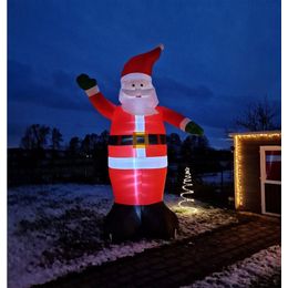Spetebo Weihnachtsmann XXL LED Weihnachtsmann selbst aufblasbar 400 cm (Stück