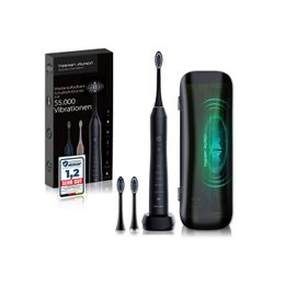 Tristan Auron Schallzahnbürste Business Class + UV Case + 2x Köpfe I 55.000 Vibrationen 60 Tage Akku