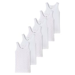 Schiesser Unterhemd 6er Pack Kids Girls Feinripp Organic Cotton (Spar-Set