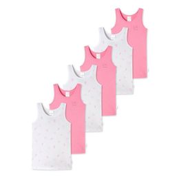 Schiesser Unterhemd 6er Pack Kids Girls Feinripp Organic Cotton (Spar-Set