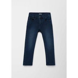 s.Oliver 5-Pocket-Jeans Jeans Pelle / Regular Fit / Mid Rise / Straight Leg / Used-Look Kontrastnähte