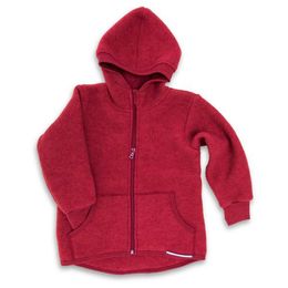 Engel - Kinder Kapuzenjacke Wollfleece - Wolljacke Gr 140 rot