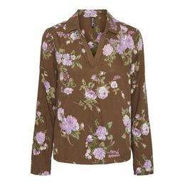 Pieces Bluse 'NYA' Damen Größe XL braun / mischfarben