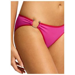Seafolly - Women's Beach Bound Ring Side Hipster Pant - Bikini-Bottom Gr 34 rosa