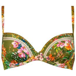 watercult - Women's Sunset Florals Bikini Top 7374 - Bikini-Top Gr 38 - E oliv
