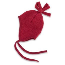 Engel - Baby Mütze Wollfleece - Mütze Gr 74/80 rot
