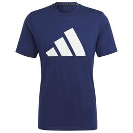 Adidas - Training-Essentials FR Logo Tee - Funktionsshirt Gr S blau