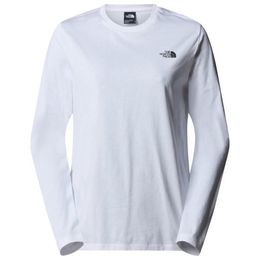 The North Face - Women's L/S Simple Dome Tee - Longsleeve Gr XS grau/weiß