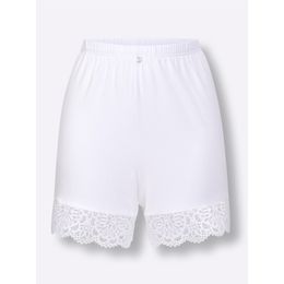 w&auml;schepur w&auml;schepur Damen Panty mit Spitzenelementen, wei&szlig;, Gr&ouml;&szlig;e 40/42