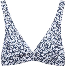 Esprit Calusa Beach Bikini-Oberteil, bügellos, wattierte Cups, für Damen, blau, 40D