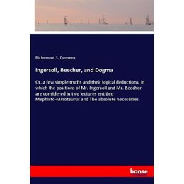 Hansebooks Ingersoll, Beecher, and Dogma - Richmond S. Dement, Kartoniert (TB)