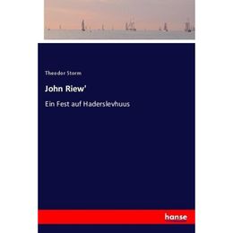 Hansebooks John Riew' - Theodor Storm, Kartoniert (TB)